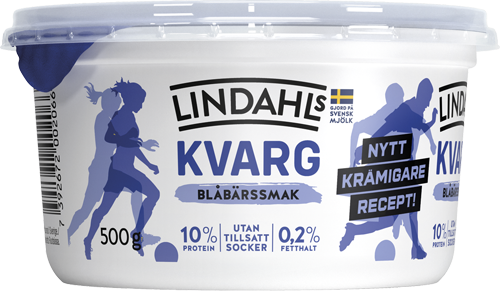 Lindahls kvarg med smak av Blåbär -500 g - Lindahls Kvarg